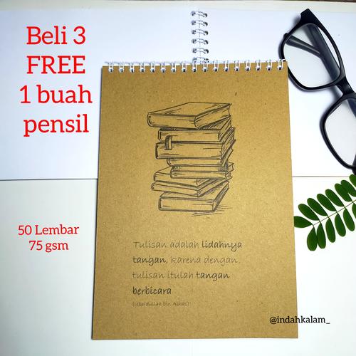 Jual Sketchbook Buku Sketsa A5 A6 (50 lembar) Desain Notebook Gambar ...