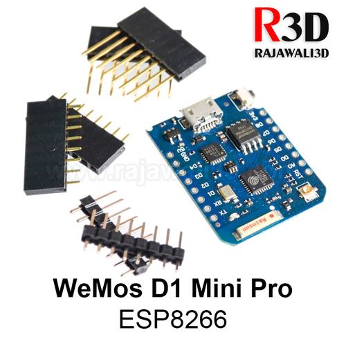 Jual WeMos D1 Mini Pro ESP8266 WiFi 16MB External Antenna NodeMCU ...