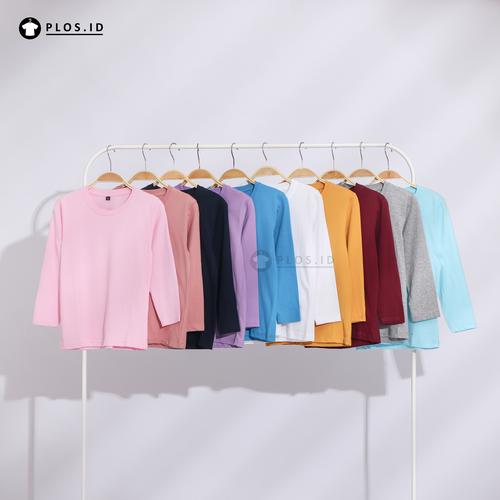 Jual Kaos Polos Lengan Panjang - M, Putih - Kab. Bogor - plosid | Tokopedia