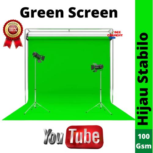 Jual Youtuber Background Hijau Stabilo 100gsm Green Screen - Stabilo ...