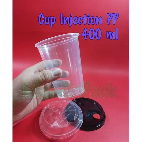 Jual Gelas PP Tebal Injection / Cup Injection 400 ml isi 25 pcs ...
