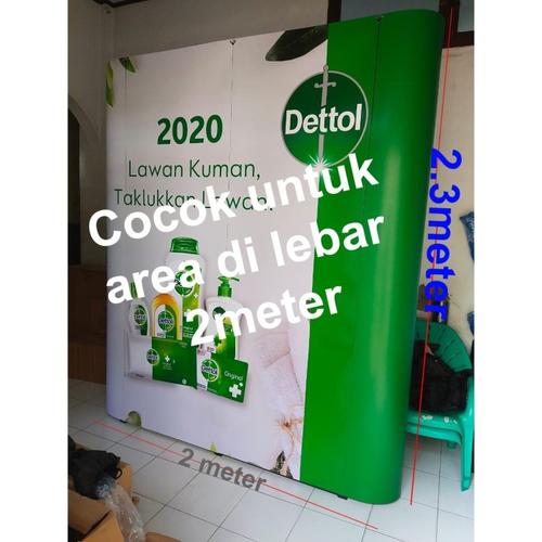 Jual backwall/Backdrop Portable 3 x 2 straight / Curves plus Print ...