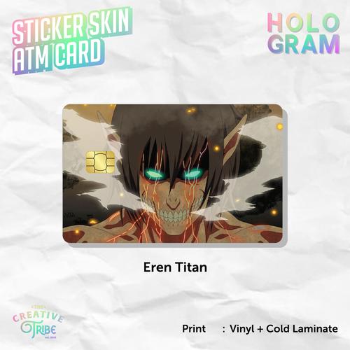 Jual Sticker Skin Card HOLOGRAM Eren Jaeger Attack Titan - Stiker Kartu ...