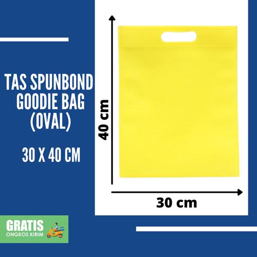Jual TAS SPUNBOND OVAL (UKURAN 30 X 40 cm) WARNA KUNING / GOODIE BAG ...