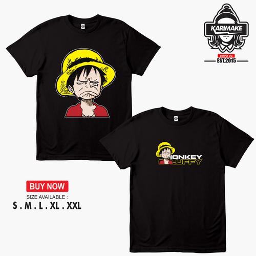 Jual Kaos Baju Anime One Piece Luffy Cemberut Kaos Anime - Karimake ...