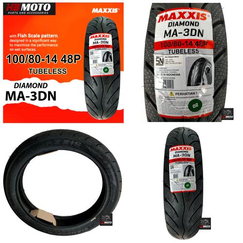 Jual Ban Maxxis Diamond Tubles Matic/Maxis Diamond MA-3DN 100/80-14 48P ...