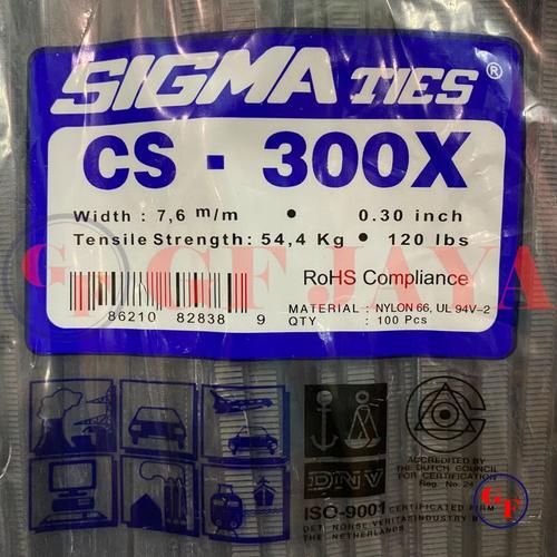 Jual Kabel Ties / Tis Sigma CS 300 X / 30cm / 30 cm Hitam / Putih ...