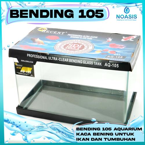 Jual AQUARIUM AQUASCAPE BENDING IMPORT GLASS TANK RECENT AQ 105(GOJEK/GRAB) - B.OPTIK CLEAR ...