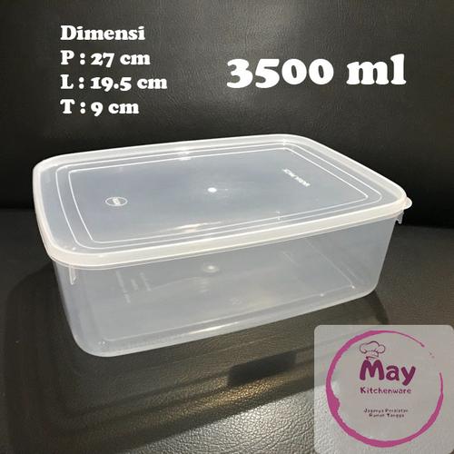 Jual Food Box Plastik Tempat Donat 3500ml Container Wadah Kotak Makanan ...