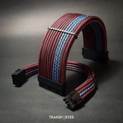 Jual Gracieux Maroon Blue Red - Handmade custom cable sleeve extension ...