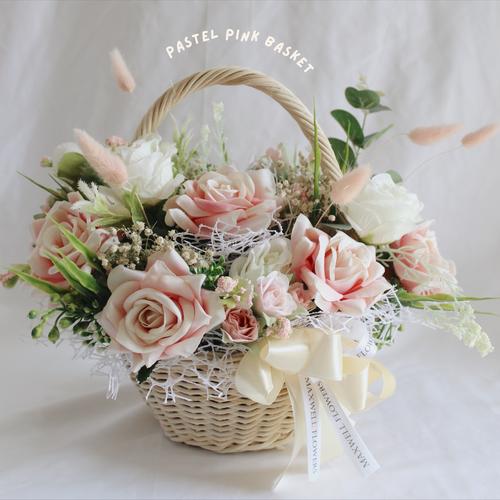 Jual Rangkaian bunga Mewah Pastel Cantik Keranjang - Maxwell Flowers ...