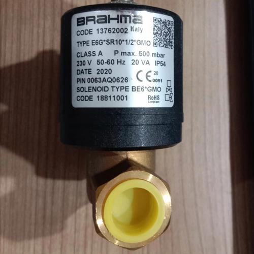 Jual Brahma Solenoid Valve Gas Unit E6G*SR10*1/2*GMO 500mbar 230V and Coil - Solenoid Valve ...