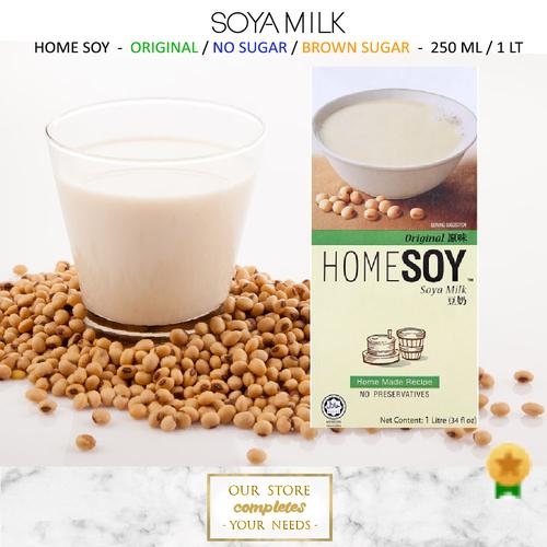 Jual HOMESOY SOYA MILK HOME SOY SOY MILK ORIGINAL NO SUGAR BROWN SUGAR ...