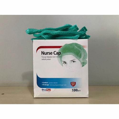 Jual Nurse cap onemed 1 Box 100pc / Penutup kepala medis / Topi suster ...