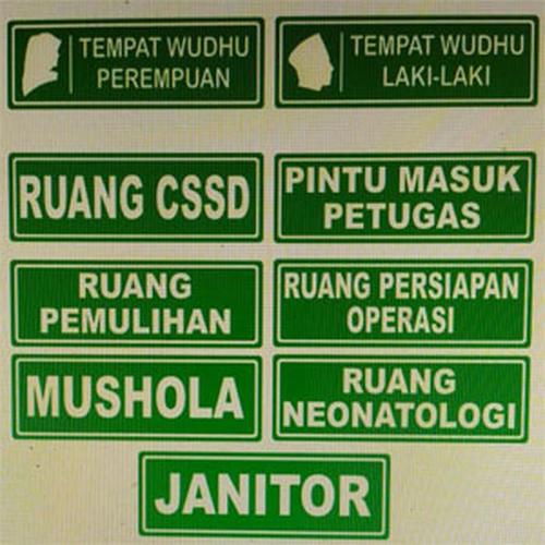Jual Custom. Rambu Nama Ruangan. Plat Acrylic Ukuran 30x10 cm. - Kota ...