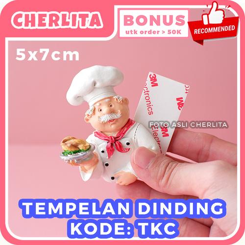 Jual Hiasan Dinding Dapur Chef Koki Lucu Imut Estetik Pajangan Tempelan ...