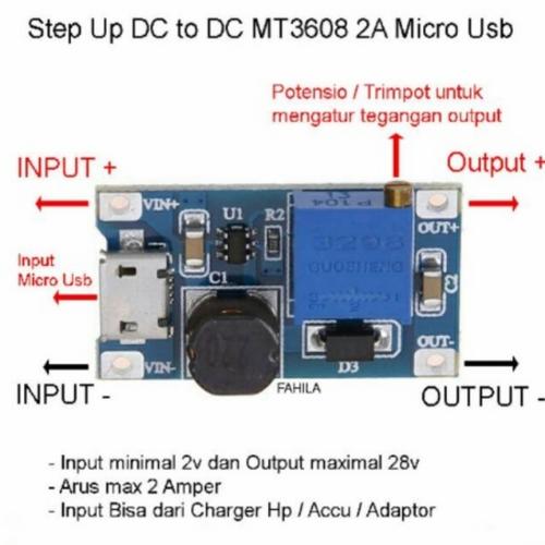Jual MT3608 DC - DC STEP UP 2A MODUL KIT POWER BOOST CONVERTER ...