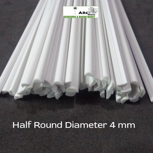 Jual ABS HALF ROUND STICK 4mm BAHAN MAKET ARSITEKTUR/DESAIN INTERIOR ...