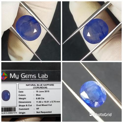 Jual Batu Natural Blue Sapphire Memo Lab - Gambar 3 - Jakarta Timur ...