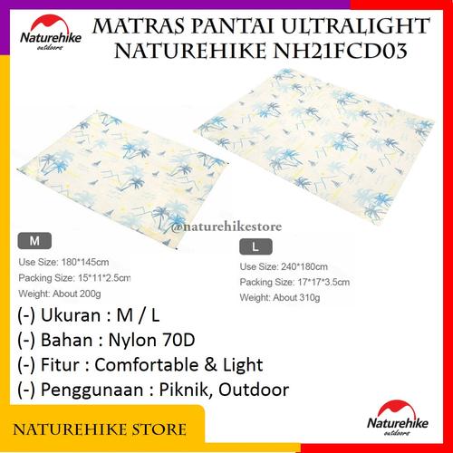 Jual Matras Alas Duduk Lipat Ultralight Piknik Pantai Naturehike NH21FCD03 - M (180 x 145cm ...