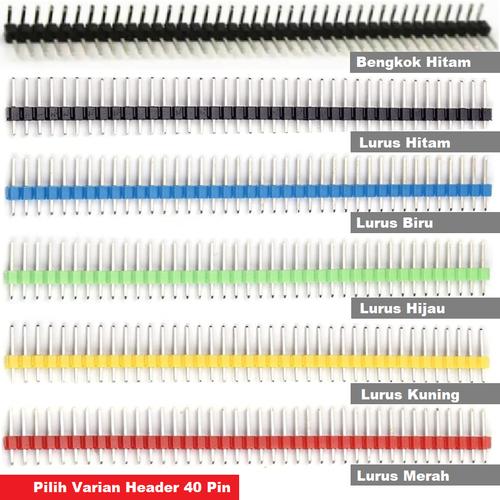 Jual Header Male 40P 1*40 Pin Kuning Biru Merah Hijau Hitam Lurus ...