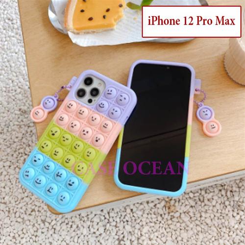 Jual iPhone 12 Pro Max Softcase Casing Bubble POP IT Fidget Emoji Cover ...