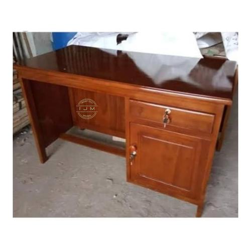 Promo meja kantor meja guru satu biro laci pintu kayu jati solid ...