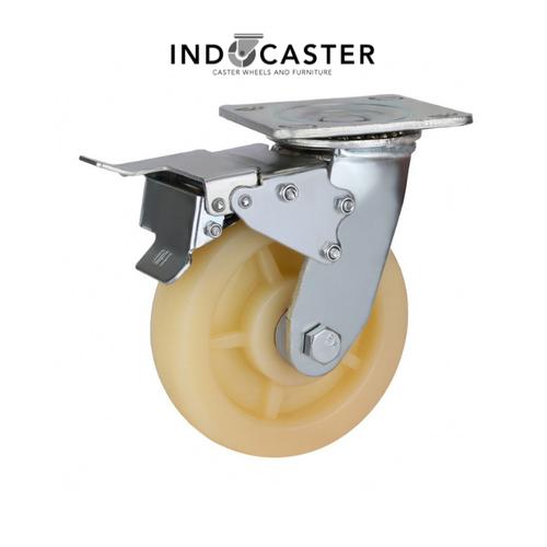 Jual Roda Trolley Troli Trolley Nilon Heavy Duty 4" Plat Rem - Jakarta ...