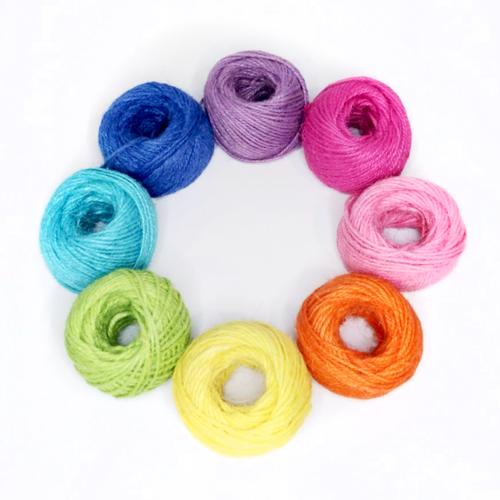 Jual Tali Rami gulungan - Rainbow | Tali Jerami warna warni | Hemp Rope ...