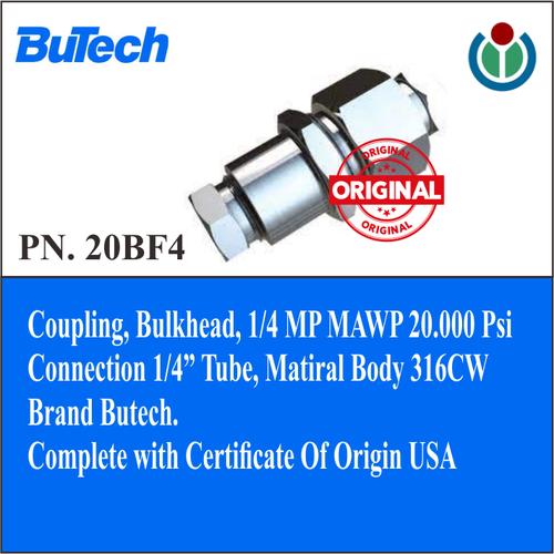 Jual Butech - Haskel Coupling Bulkhead 1/4" MP Tube PN 20BF4 20.000 Psi ...