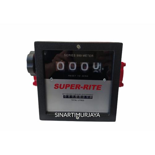 Jual FLOWMETER SUPER RITE 1,5" 4 DIGIT/ METERAN SOLAR / METERAN MINYAK ...