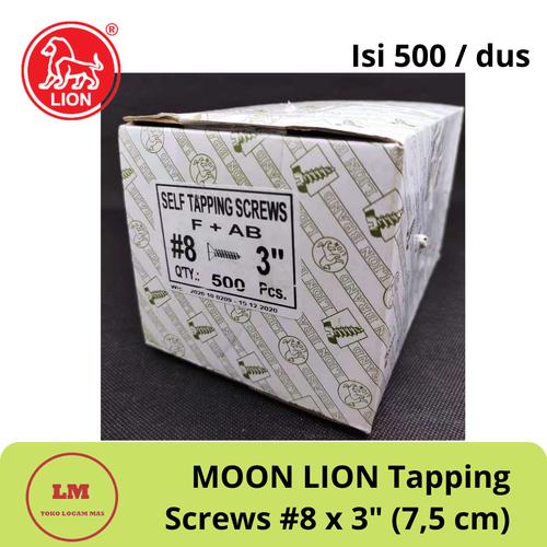 Jual MOON LION Tapping Screws #8 x 3" (7,5 cm) - Skrup Kayu Triplek isi ...