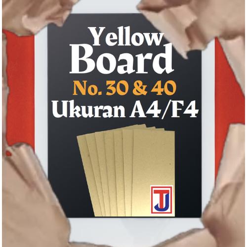 Jual Kertas Karton Kuning Bot Yellow Board Hard Cover 30 & 40 Ukuran A4 ...
