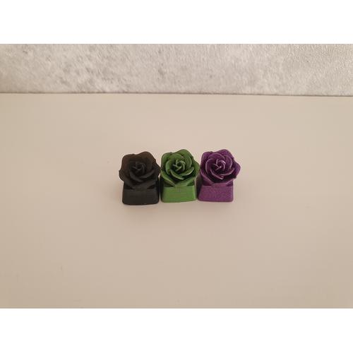 Jual Keycaps mechanical keyboard artisan BLACK, GREEN, PURPLE Rose ...