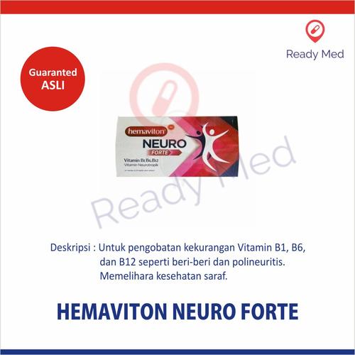 Jual HEMAVITON NEURO FORTE 10 tablet Vitamin B1 B6 B12 - Kota Tangerang ...
