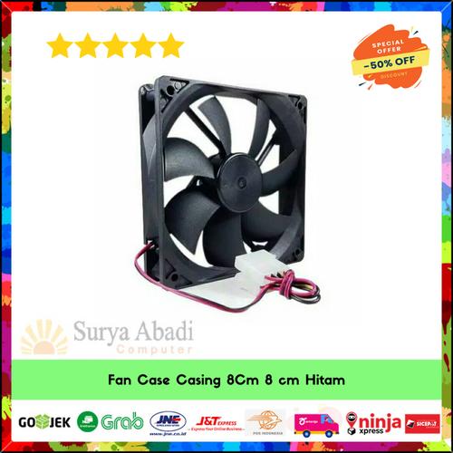 Jual Fan Case Casing 8Cm 8 cm Hitam Standart Kipas Komputer Cpu ...