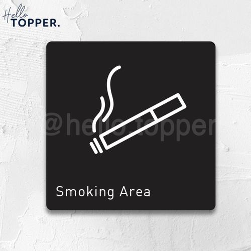 Jual Sign Akrilik Smoking Area Printed | Sign Board Akrilik | Sign UV ...