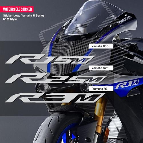 Jual Sticker Logo Yamaha R15 R25 R3 R1M Style - Silver, R25M - Kota ...