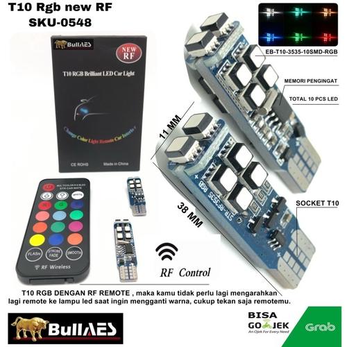 Jual LAMPU LED T10 RGB RF WIRELESS NEW SMD 3535 10 LED REMOTE SEIN - RF WIRELES T10 - Kota ...