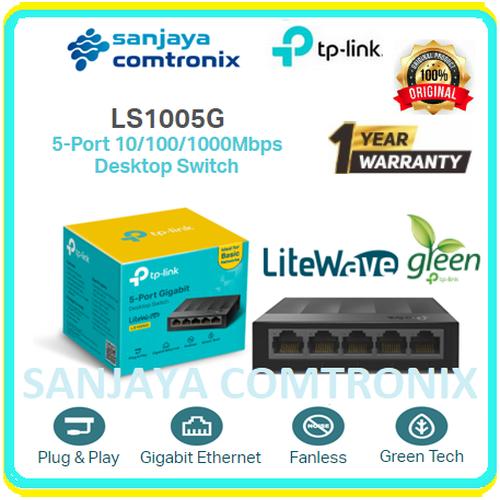 Jual TP-Link LS1005G TPLink 5-Port Gigabit 10/100/1000Mbps Desktop Switch - Jakarta Pusat ...