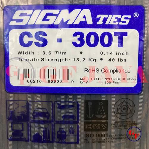 Jual Kabel Ties / Tis Sigma CS 300 T / 30cm / 30 cm Hitam / Putih ...