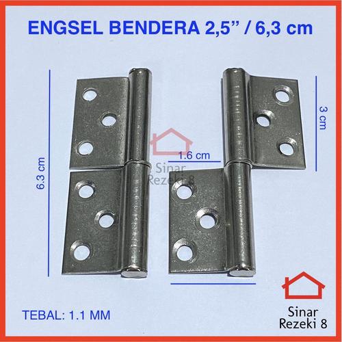 Jual Engsel Bendera Cabut 2,5" inch / Stainless Pintu Bongkar Pasang ...