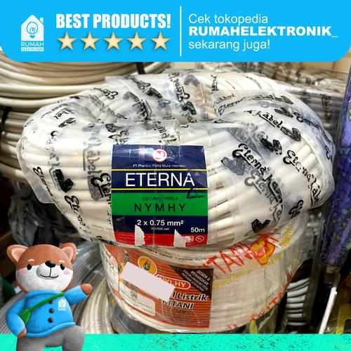 Jual Kabel Listrik serabut Eterna NYMHY 2x0.75mm warna putih dan hitam - Putih - Kota Surabaya ...