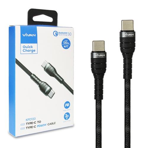 Jual Vivan KPD100S 100Cm Usb-C To Usb-C Kabel Data Cable Pd 60W 3A Type ...
