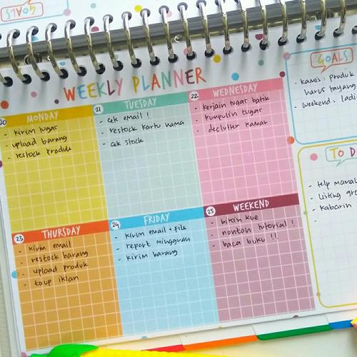 Jual Loose leaf Weekly Planner A5 Bright & Bloom Studio - Pallet - Kota ...