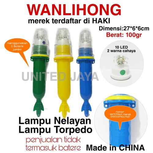 Jual LAMPU NELAYAN ,FISHNET SIGHT, TORPEDO 10 LED (2 WARNA LAMPU) - MERAH HIJAU - Jakarta Pusat ...