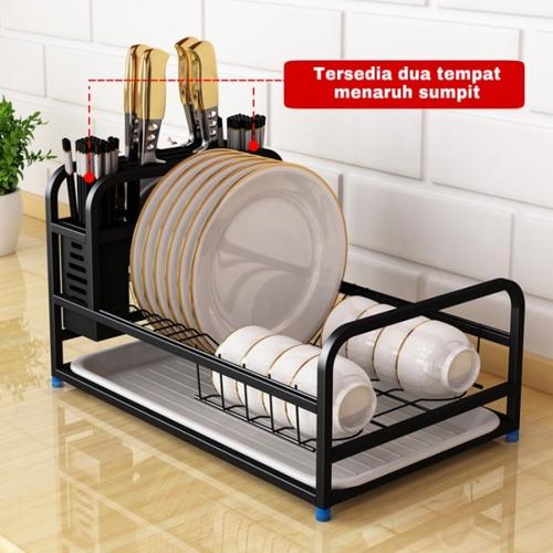 Jual Rak Wastafel Peniris Piring Stainless Steel Dish Drying Rack ...