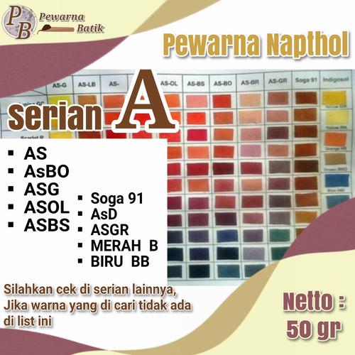 Jual PEWARNA NAPTHOL 50 GRAM UNTUK PEWARNA BATIK/JUMPUTAN/TIEDYE ( SERI ...