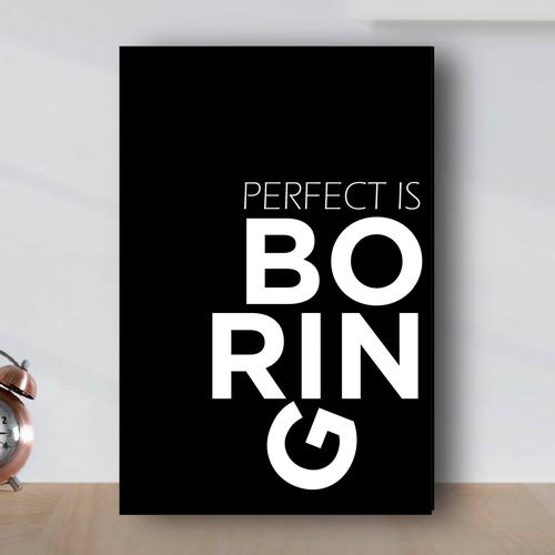 Jual Poster Tipografi Perfect Boring Hiasan Dinding Minimalis - Poster ...