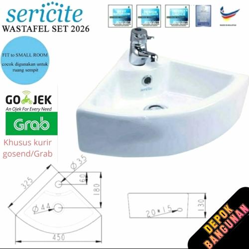 Jual WASTAFEL SUDUT SERICITE 2026 WASHTAFEL SERICITE SUDUT KHUSUS OJOL ...